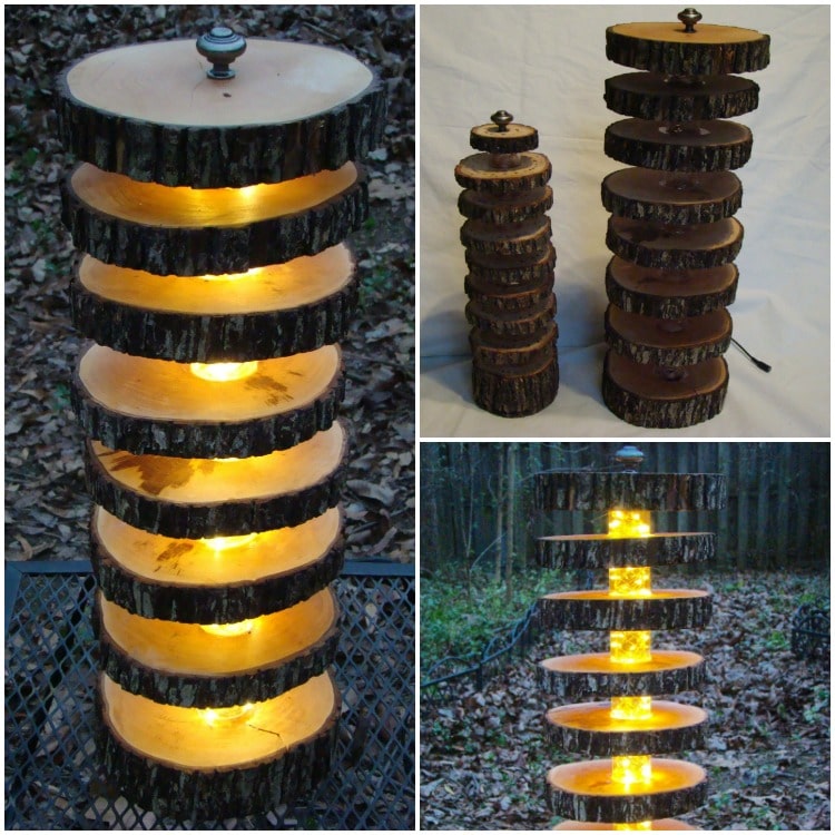 Handmade Tree Log Floor Lamp | iD Lights
